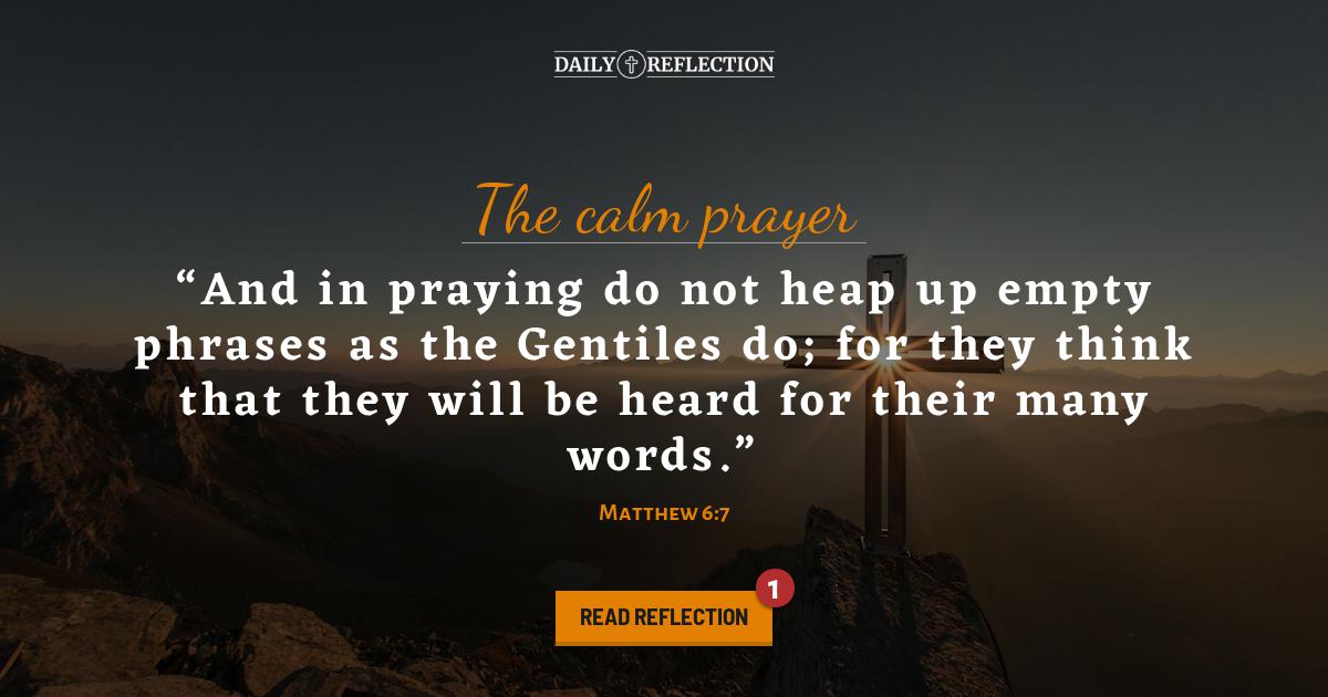The calm prayer