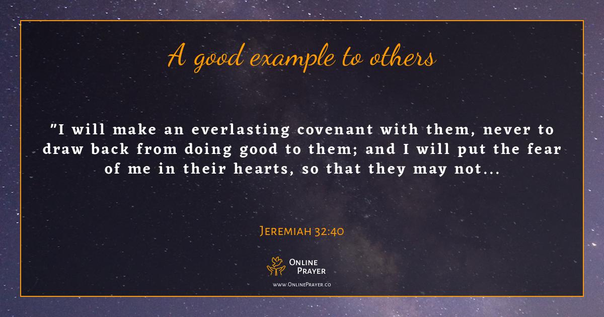 A good example to others